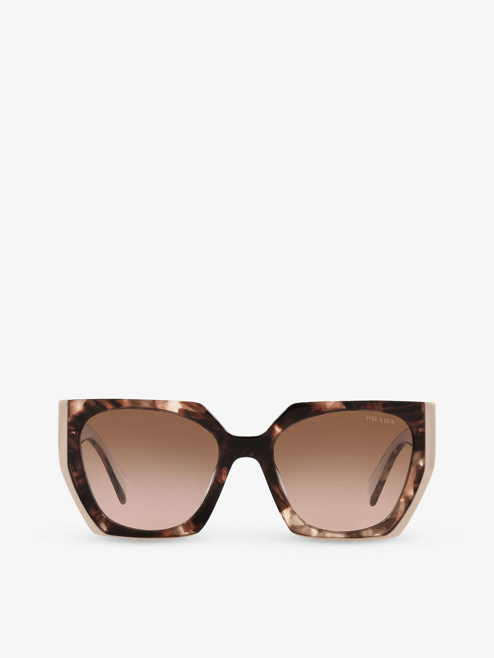 PRADA PR 15WS Rectangular-Frame Acetate Sunglasses in BROWN | Endource