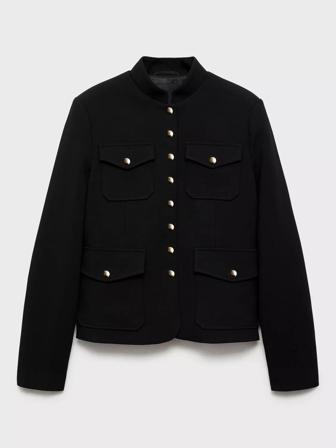 MANGO Dori Utility Jacket in Black | endource