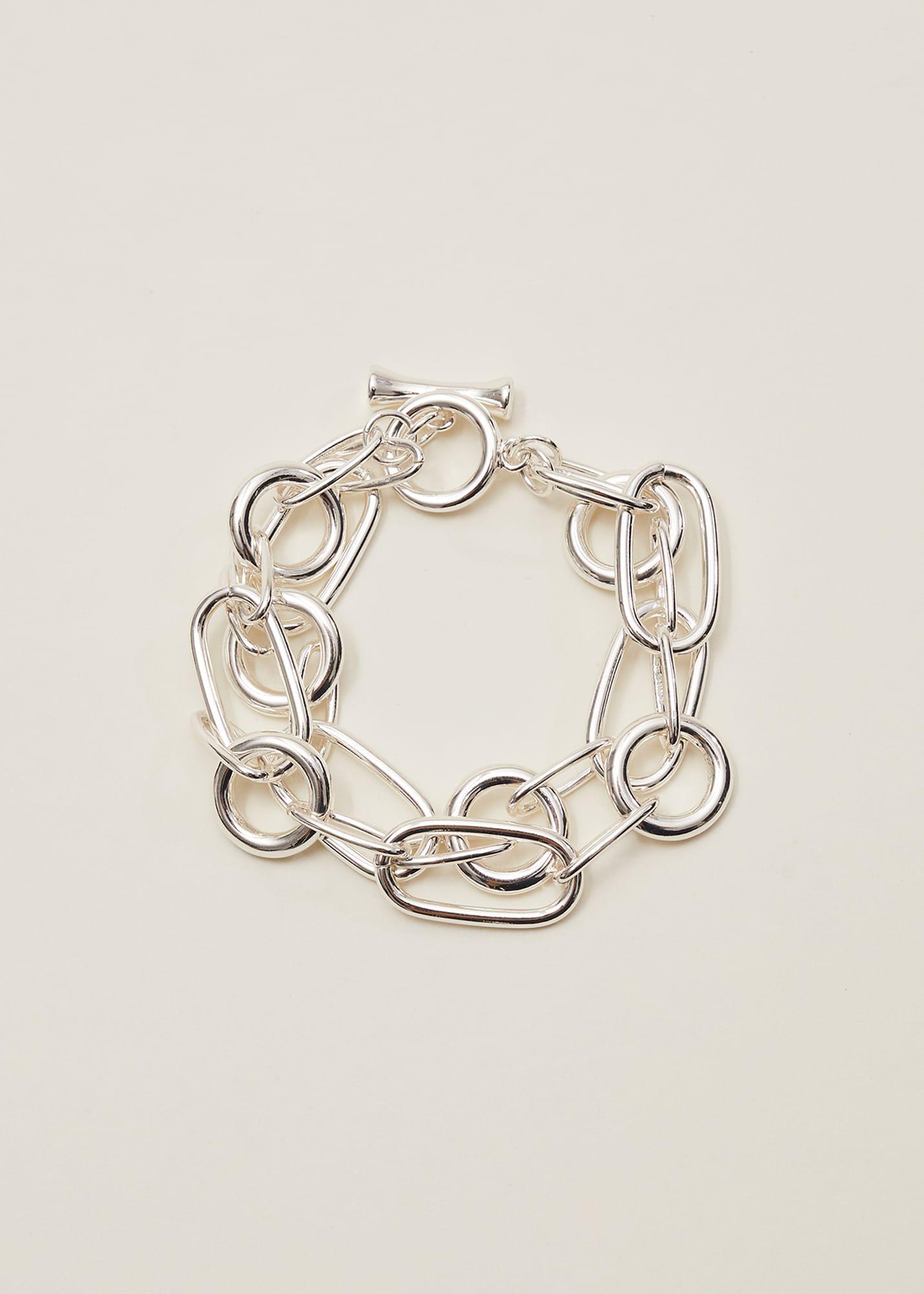 PHASE EIGHT Miranda Silver Large Chain Bracelet in Silver | endource