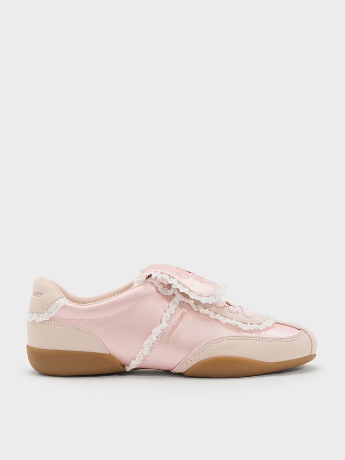 CHARLES & KEITH Louise Lace-Trim Sneakers | endource