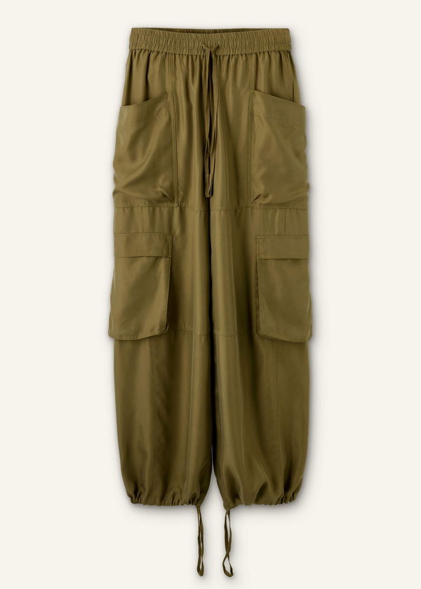 ME+EM Washed Silk Parachute Trouser | endource