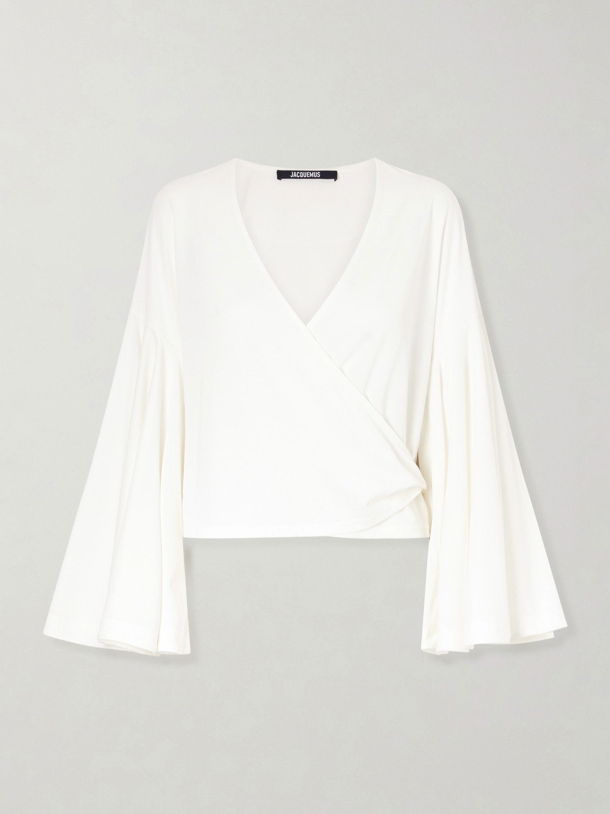 JACQUEMUS The Ventadou Paper-Blend Wrap Top | endource