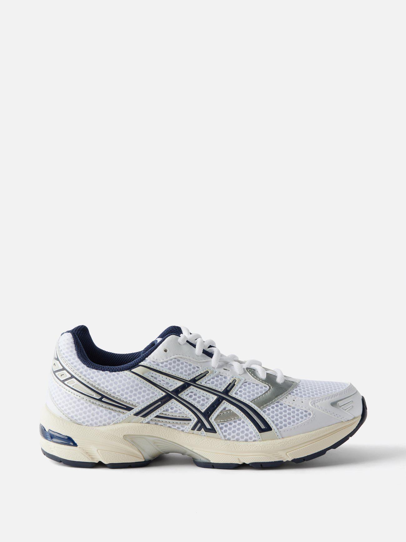 ASICS GEL-1130 Faux-Leather And Mesh Trainers in White | endource