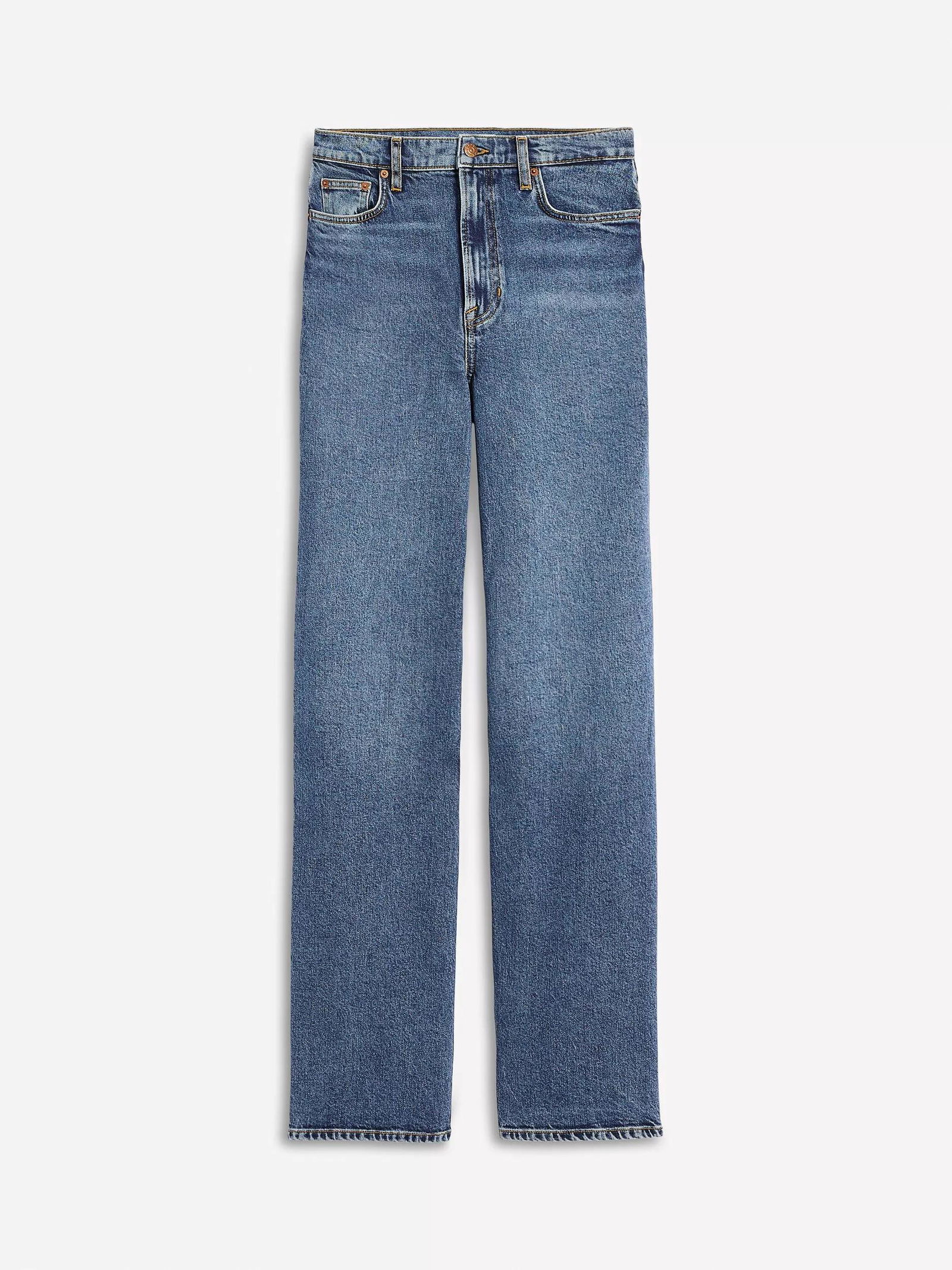 BODEN High Rise Column Leg Jeans in Mid Vintage | endource