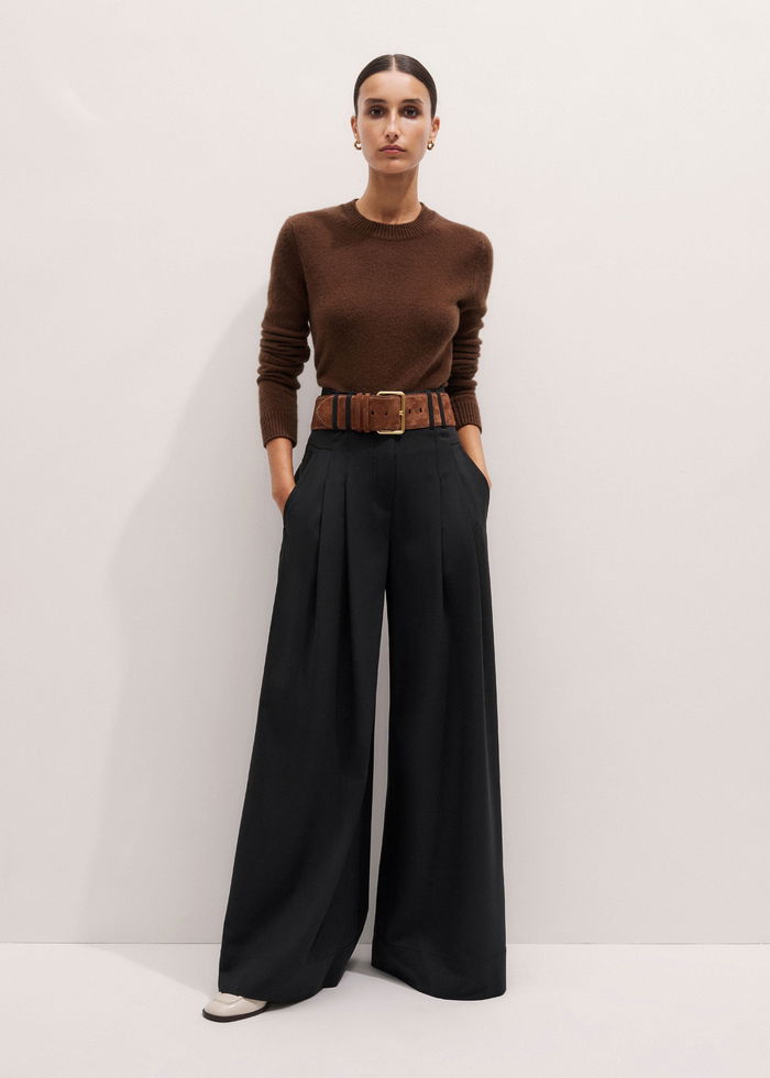 ME+EM Extra Wide Waisted Belt Chestnut | endource