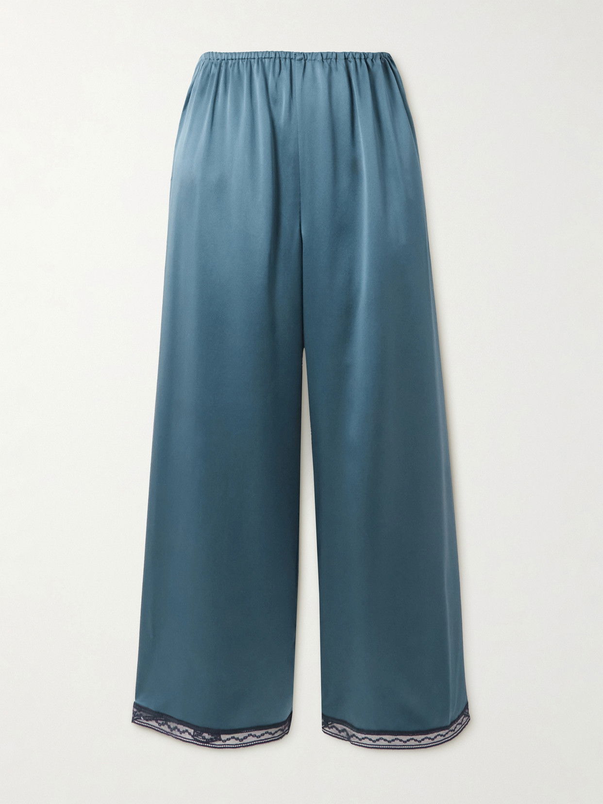 ERES Parfois Lace-Trimmed Silk-Satin Pajama Pants | endource