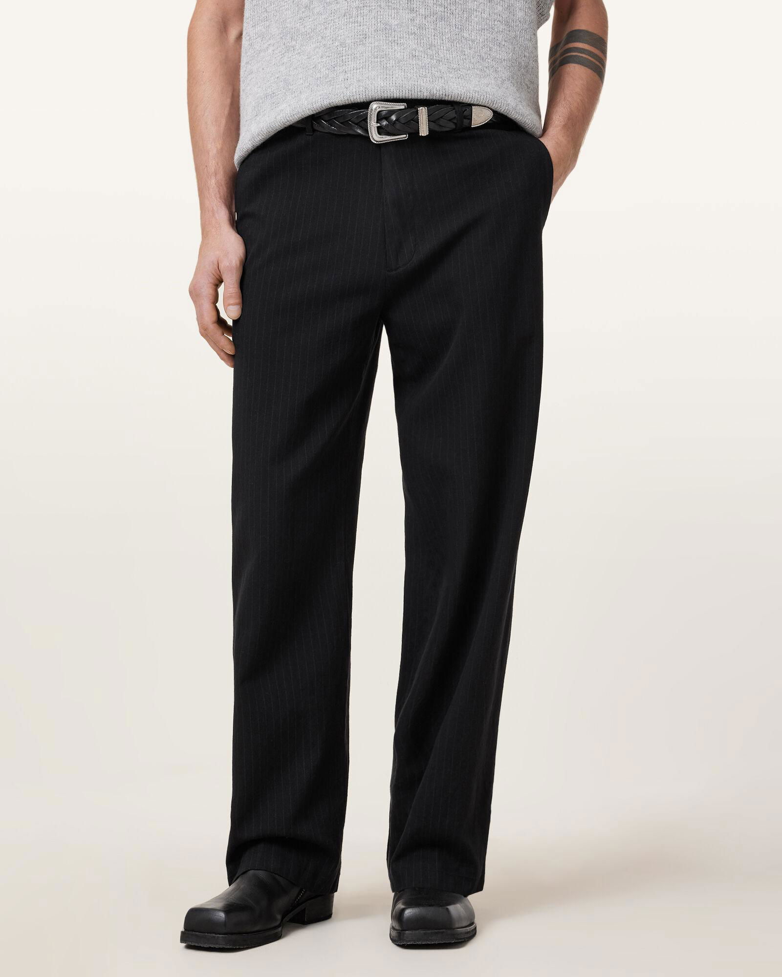 ALLSAINTS Dawson Relaxed Tailored Trousers in Black | endource