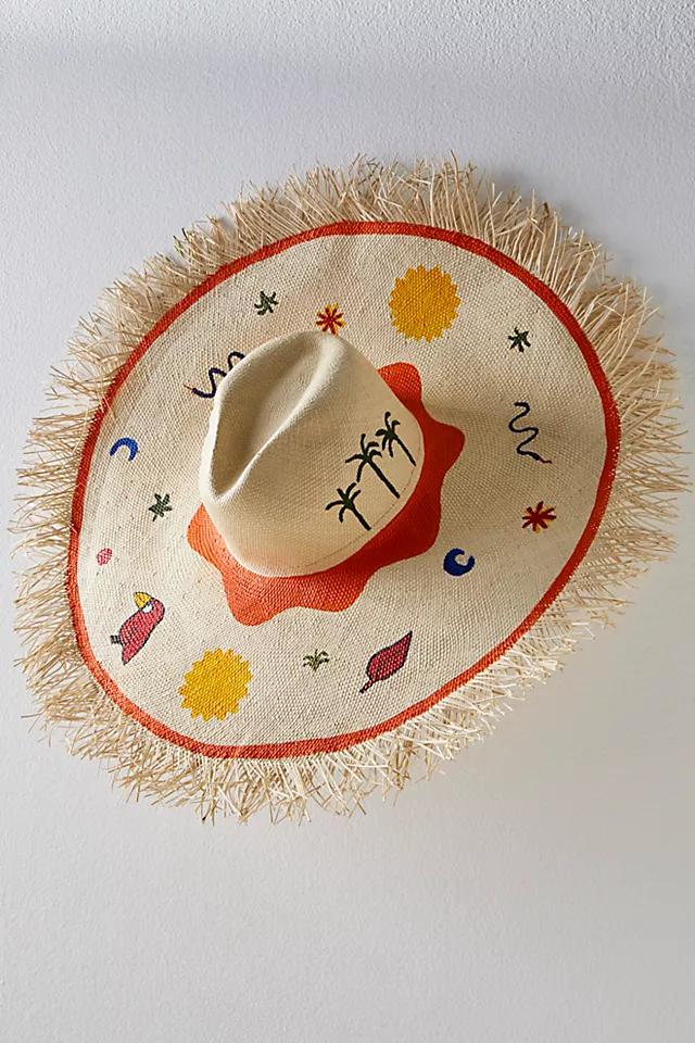 FREE PEOPLE Pajara Pinta Handpainted Hat in Natural | endource