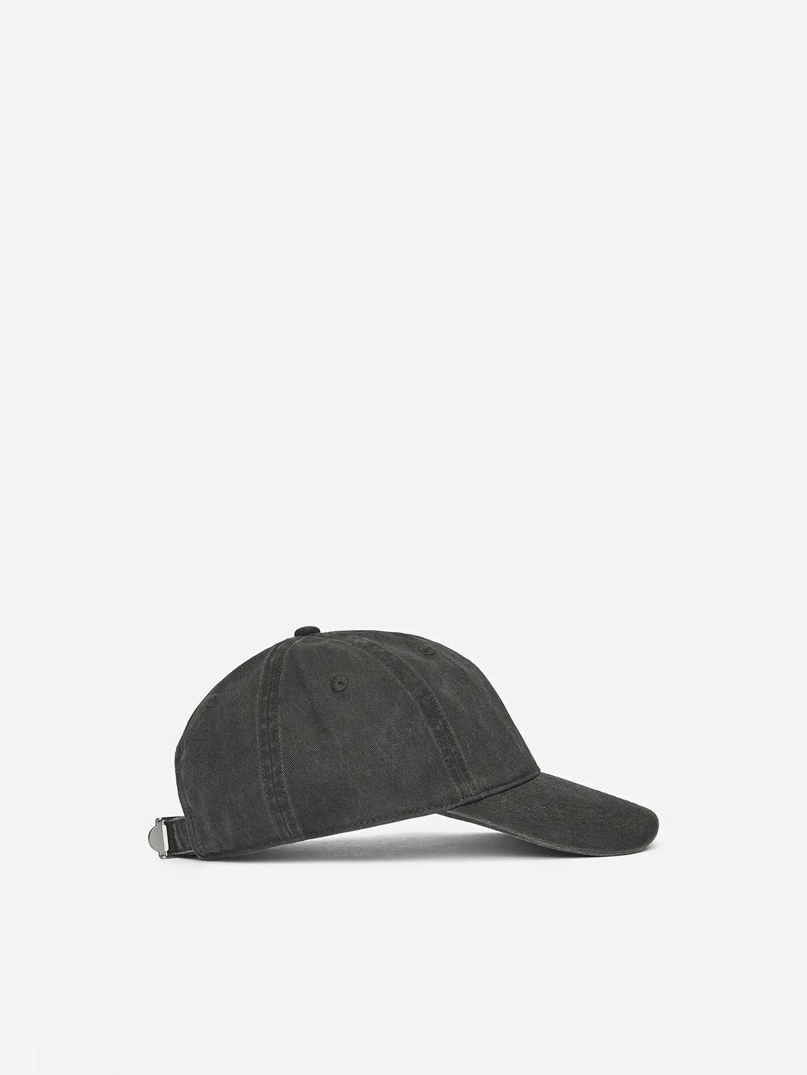 ARKET Washed Cotton Cap in Black | endource