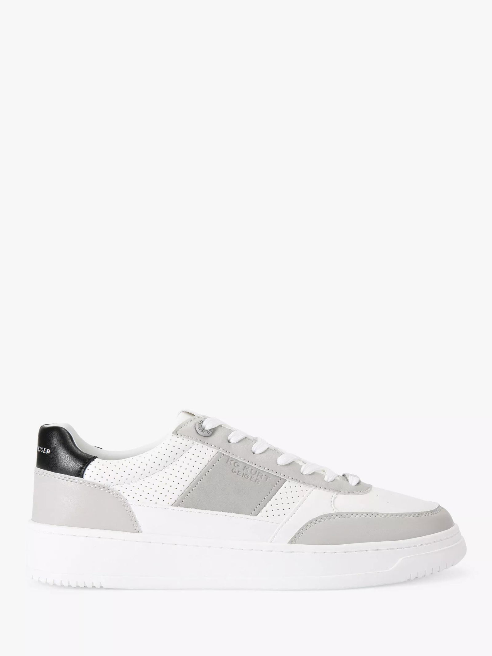 KURT GEIGER LONDON Jude Lace Up Trainers in White/Multi | endource