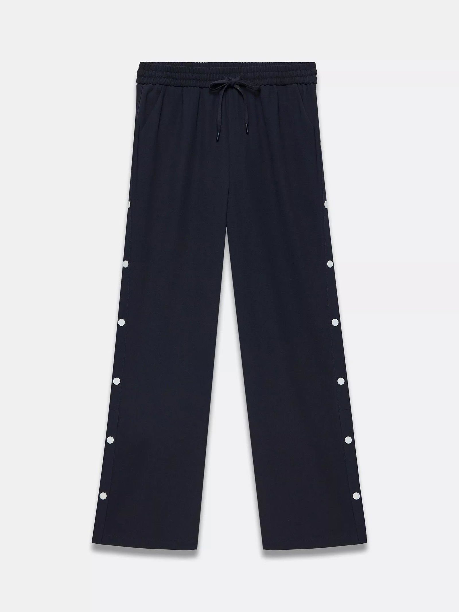 MINT VELVET Popper Detail Trousers in Navy | endource