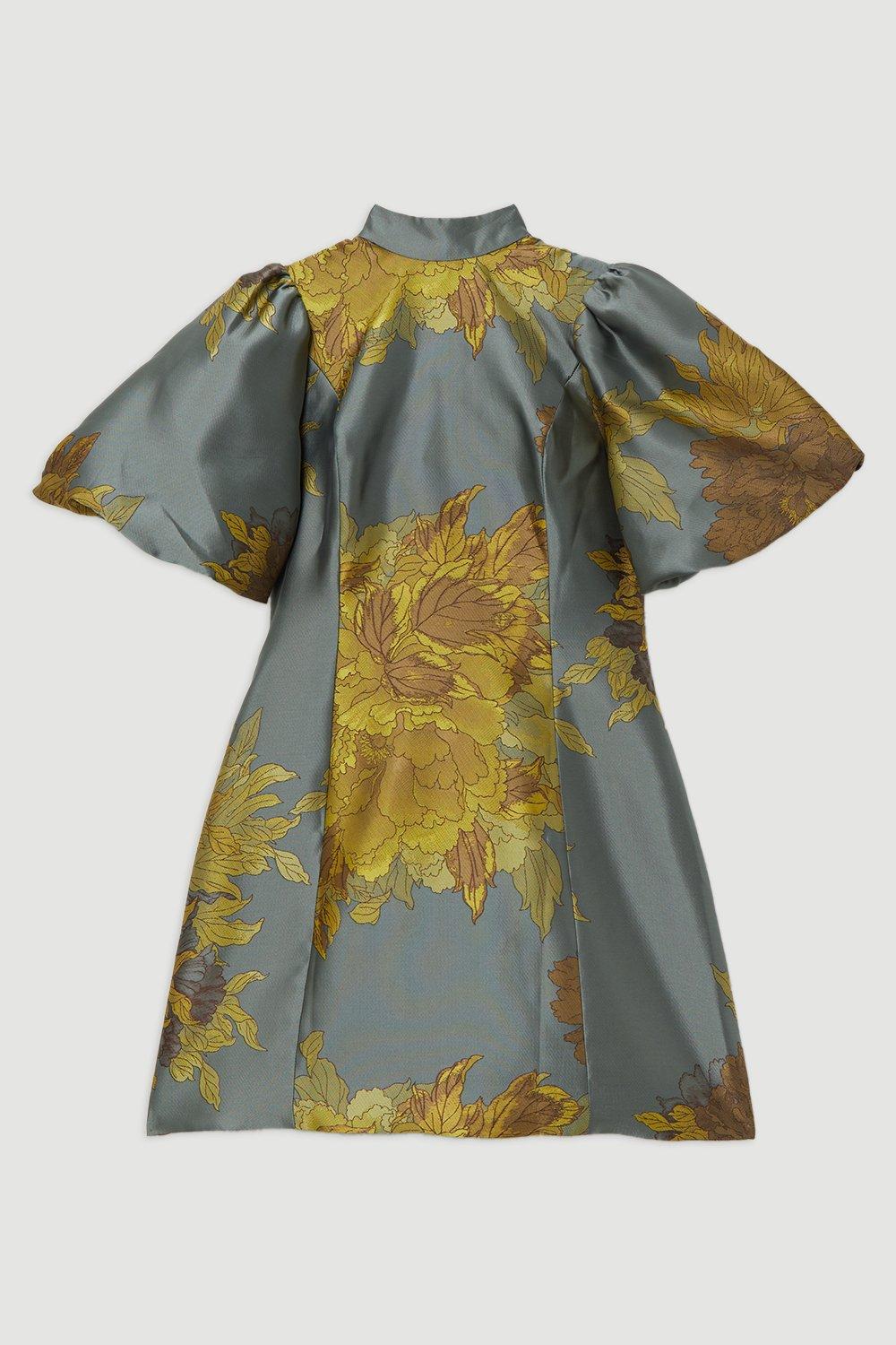 KAREN MILLEN Karen Millen x Lydia Millen - Floral Jacquard Tie Detail ...