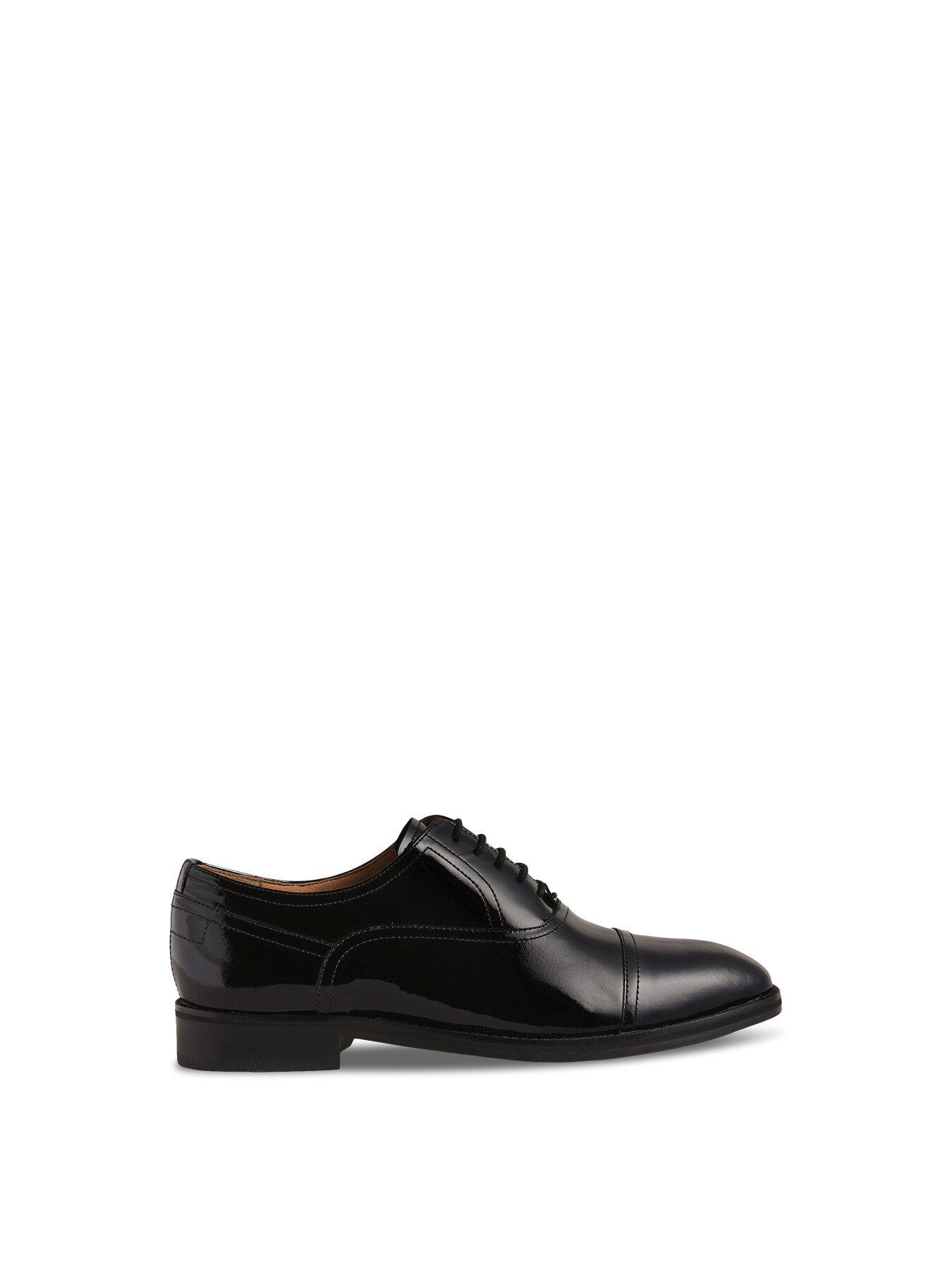 TED BAKER Carlenp Patent Leather Oxford in BLACK | Endource