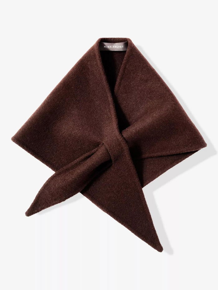 MINT VELVET Pull Through Wool Triangle Scarf | endource
