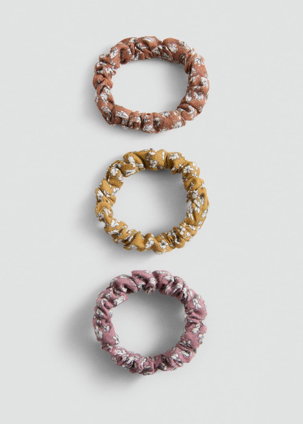 MANGO 3 Pack Of Scrunchies in Mustard | endource