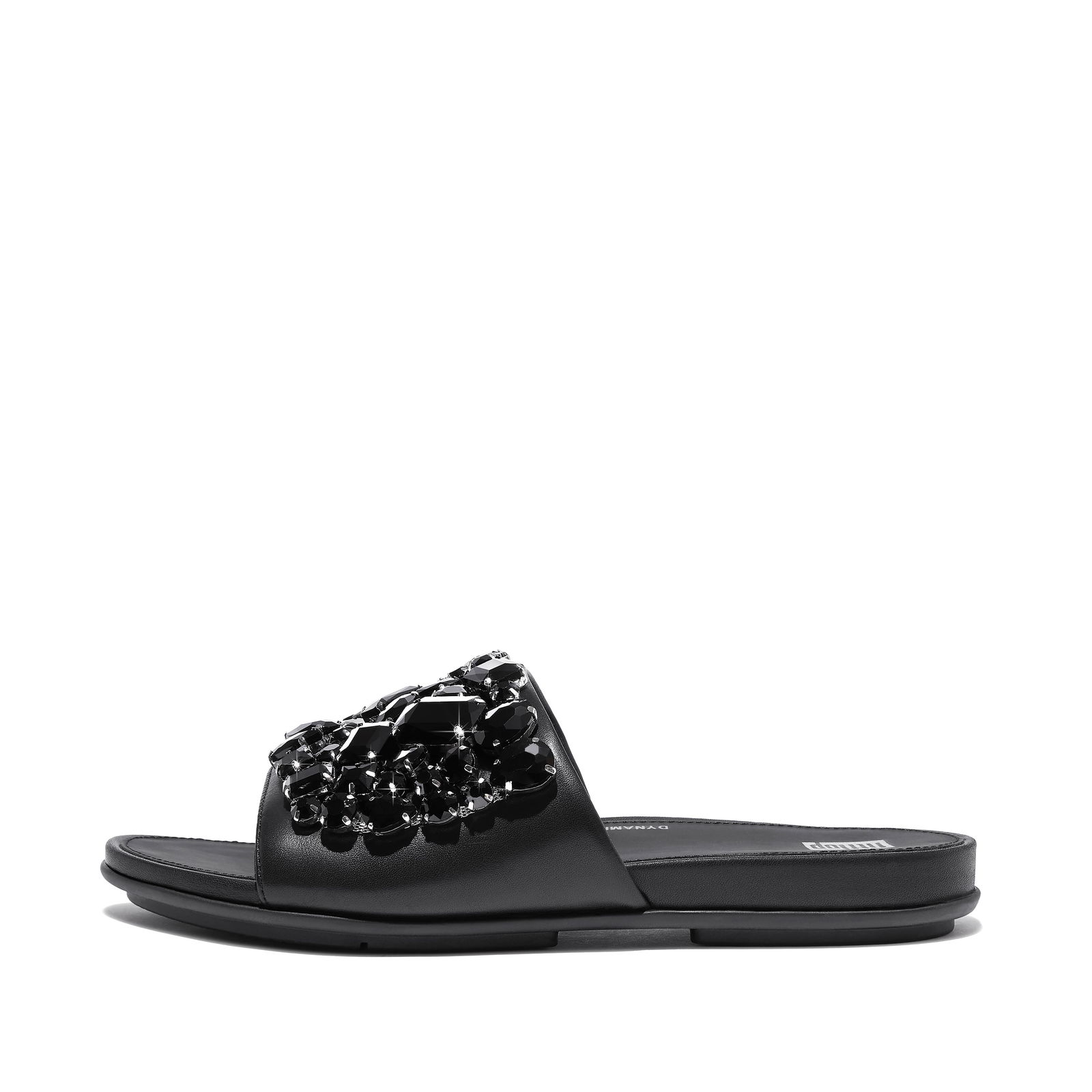 FitFlop Gracie Jewel-Deluxe Leather Slides | endource