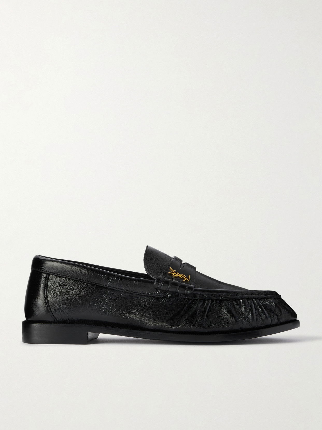 SAINT LAURENT Le Loafer Logo-embellished Leather Loafers | endource