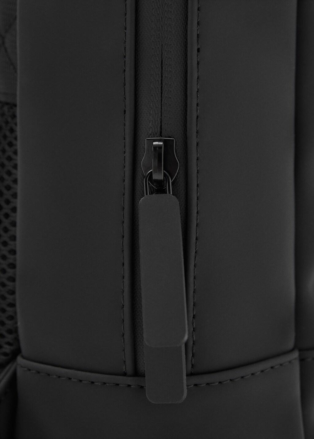 MANGO Rubberized Backpack With Flap Closure | endource