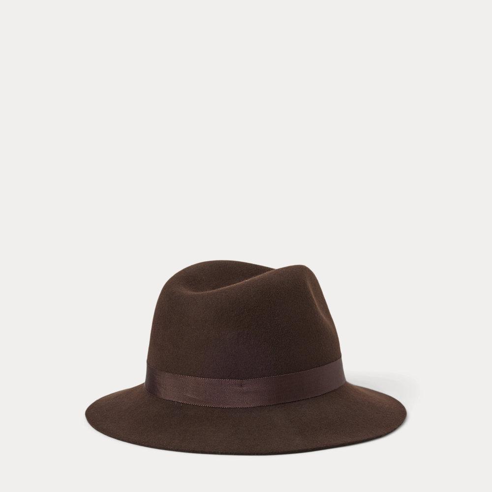 POLO RALPH LAUREN Ribbon-Trim Wool Fedora | endource