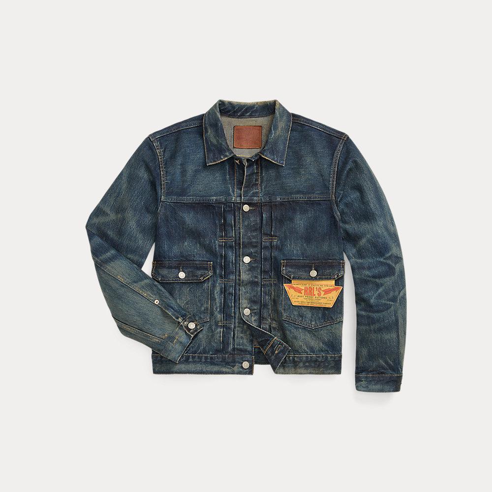 RALPH LAUREN RRL Westview Denim Trucker Jacket in Blue | endource