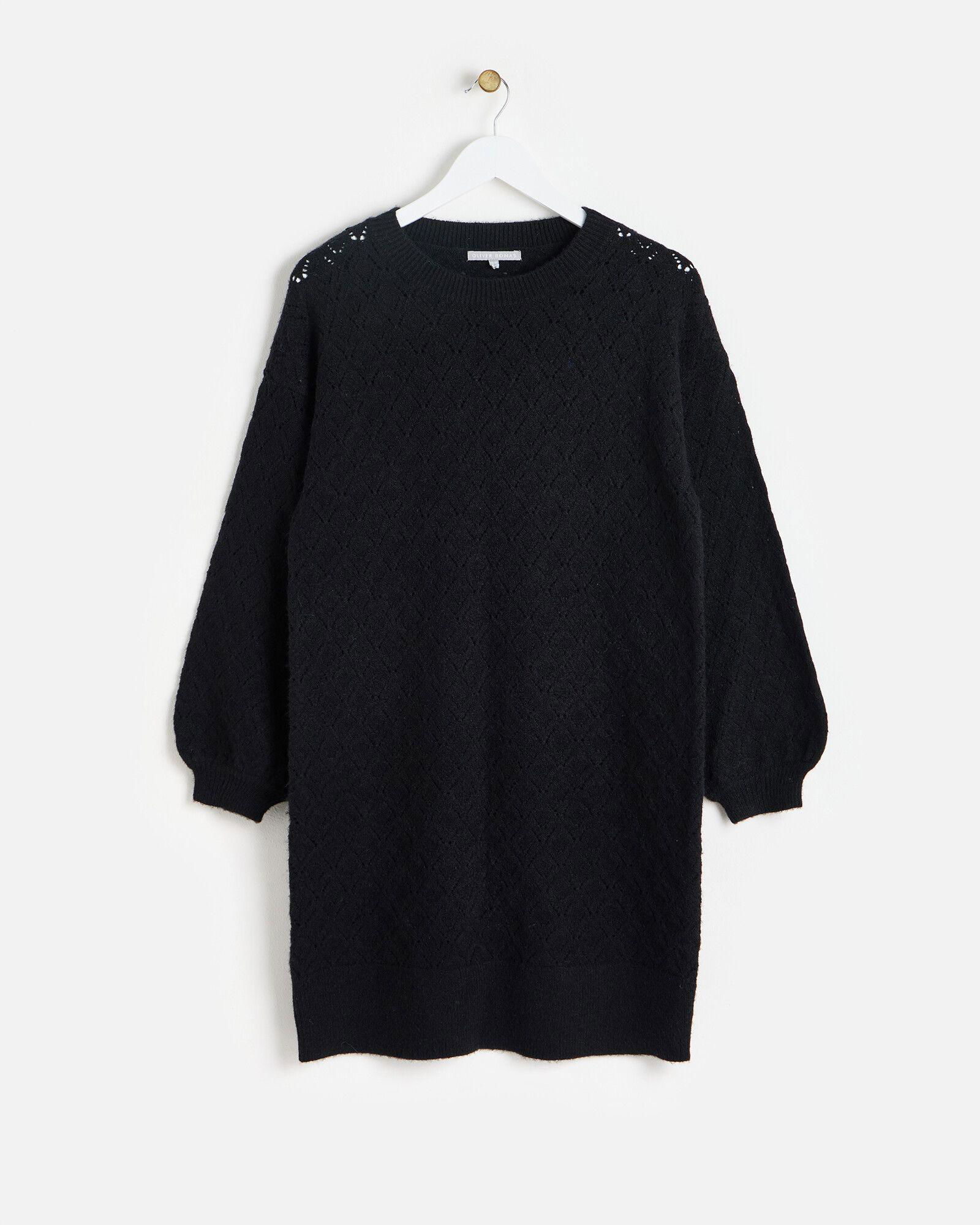 OLIVER BONAS Diamond Stitch Knitted Jumper Dress | endource