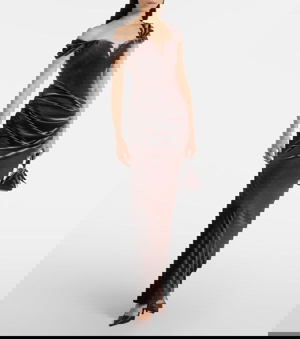 Alex Perry Draped Velvet Gown | endource