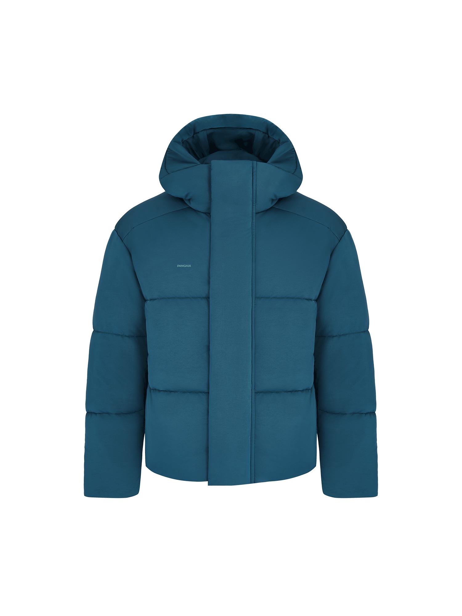 PANGAIA Flower-Warmth Recycled Nylon Puffer in Storm Blue | endource
