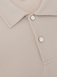 REISS Textured Half-Button Polo Shirt In Stone | endource