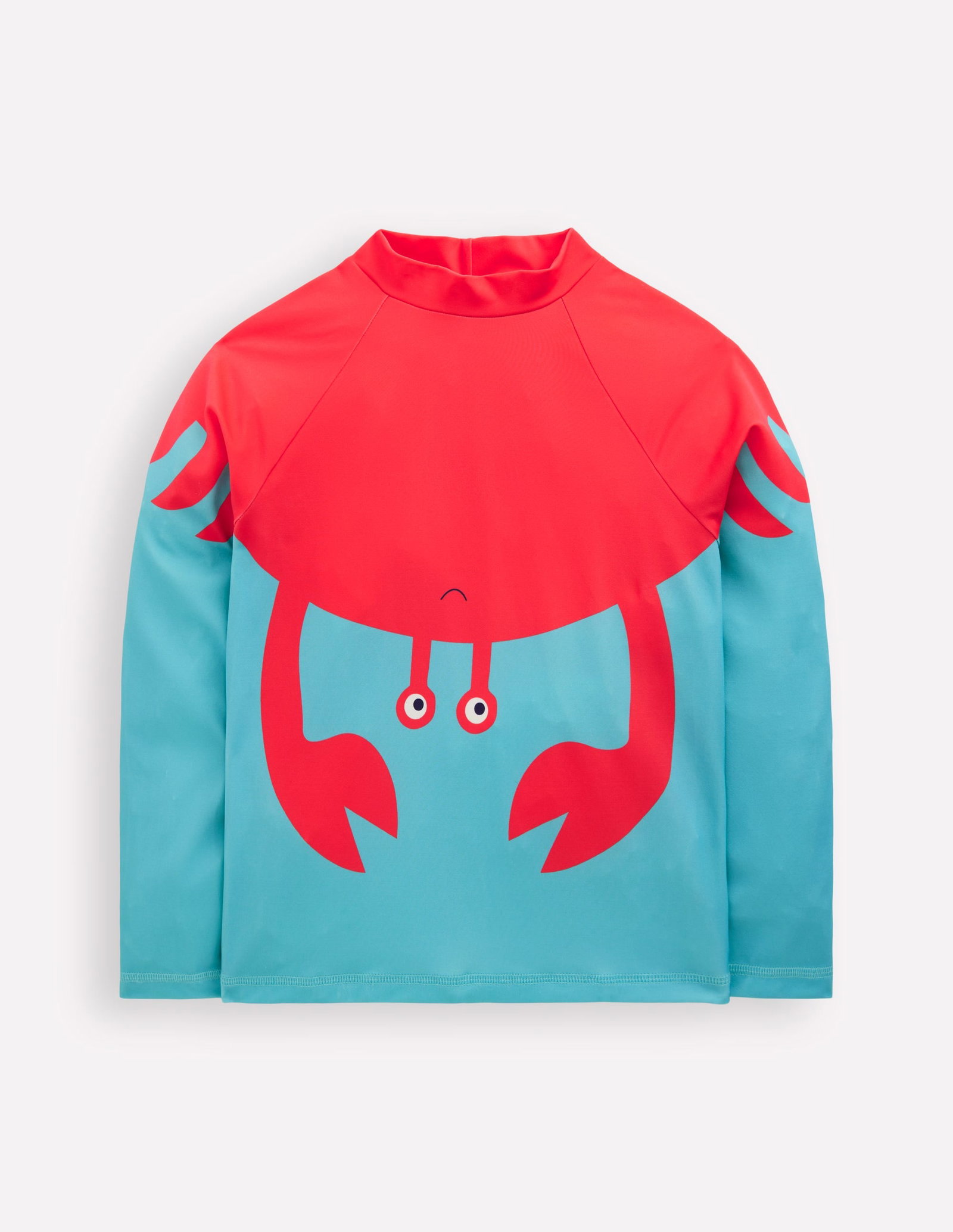 BODEN Sun Safe Fun Rash Vest-Aqua Sea Blue Crab | endource