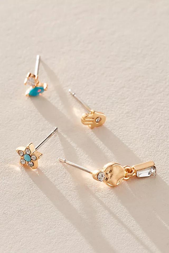 FREE PEOPLE 14k Gold Plated Davina Stud Set in 14k Gold Plated | Endource