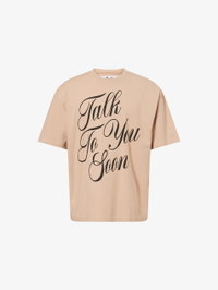 ACNE STUDIOS As Talk To You Soon Text-Print Cotton T-Shirt | endource