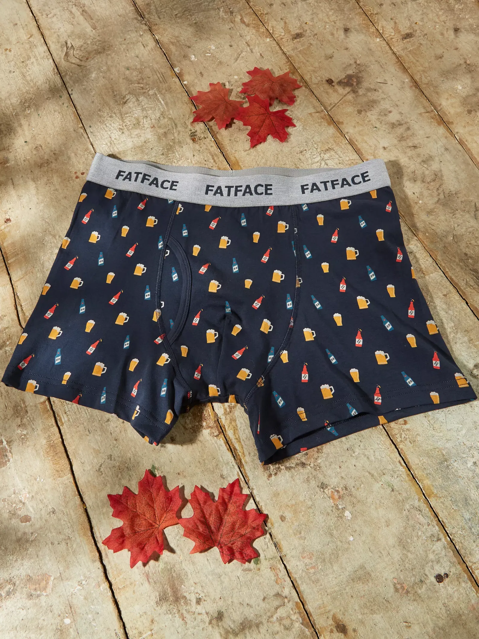 FATFACE Boxers In A Cracker Gift Set in Navy | endource