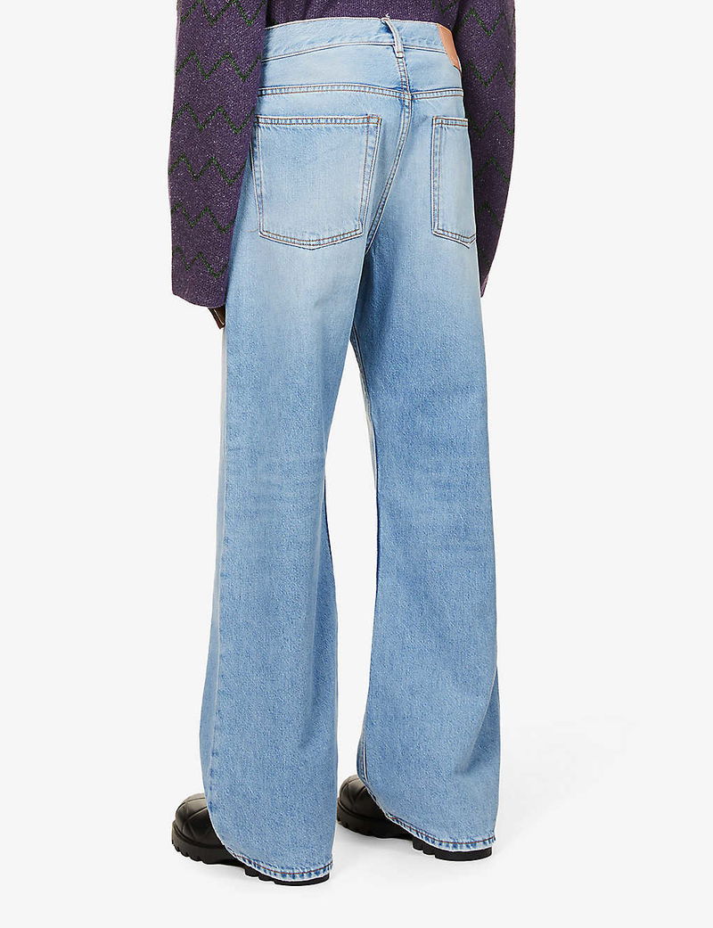 ACNE STUDIOS Bootcut Relaxed-Fit Straight-Leg Jeans in LIGHTBLUE | Endource