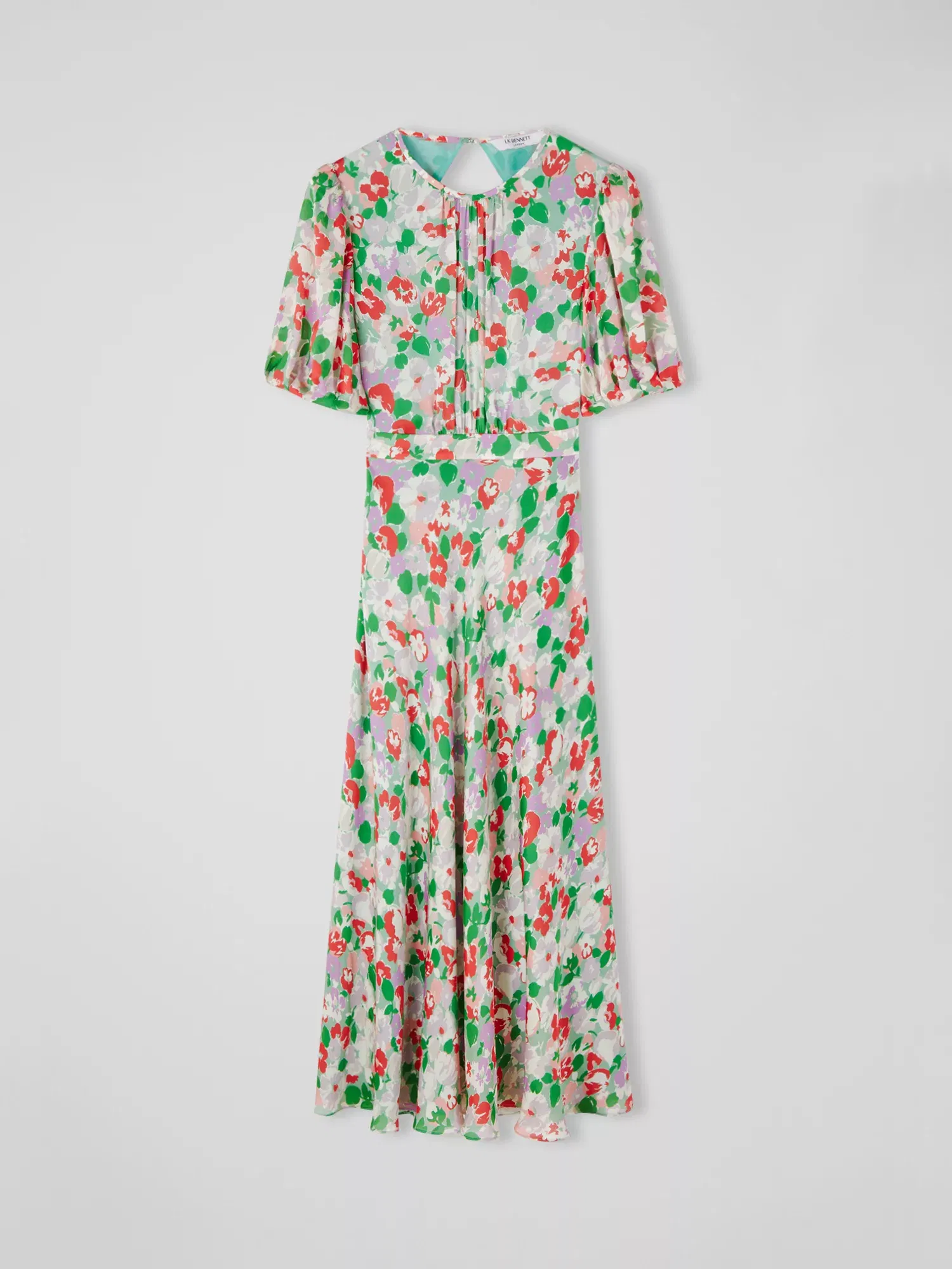 L.K. BENNETT Jemima Watercolour Floral Silk Dress in Multi | Endource