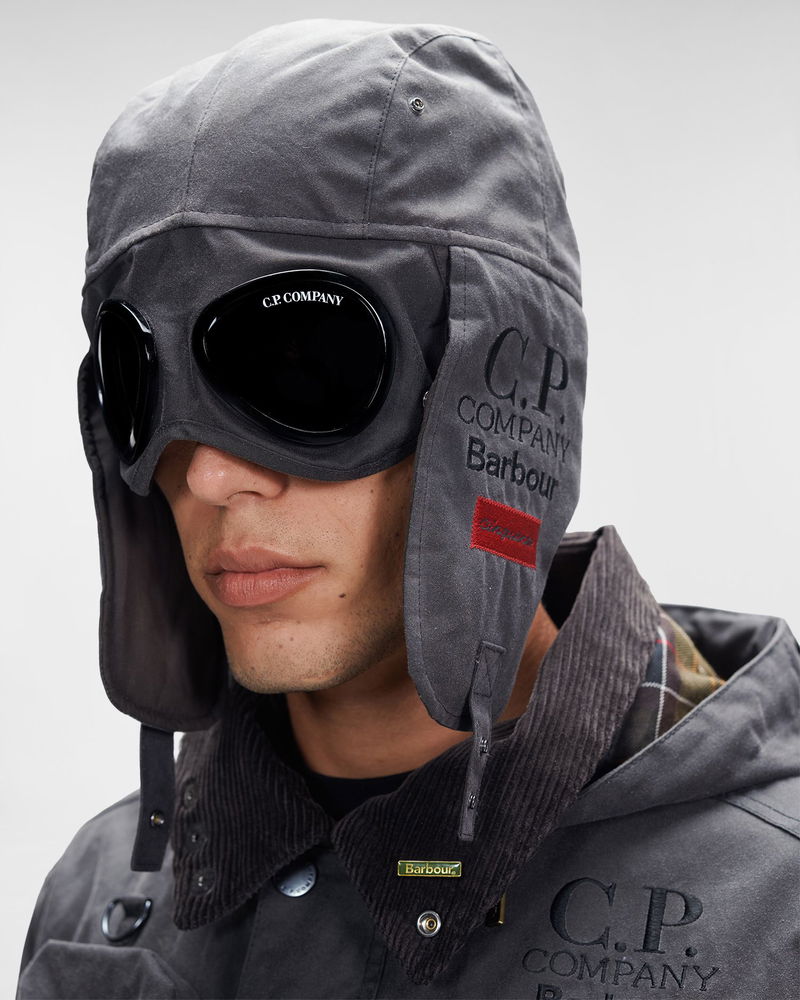 BARBOUR Barbour x C.P. Company - Trapper Hat in Olive | endource