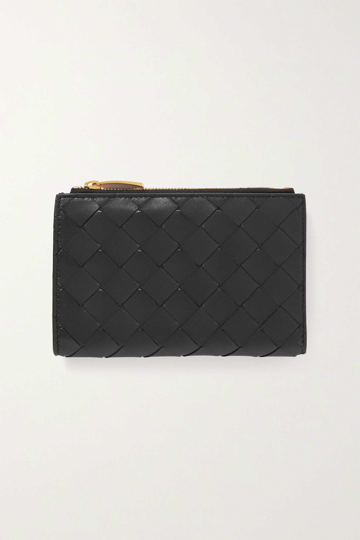 BOTTEGA VENETA Intrecciato Leather Wallet in Black | Endource
