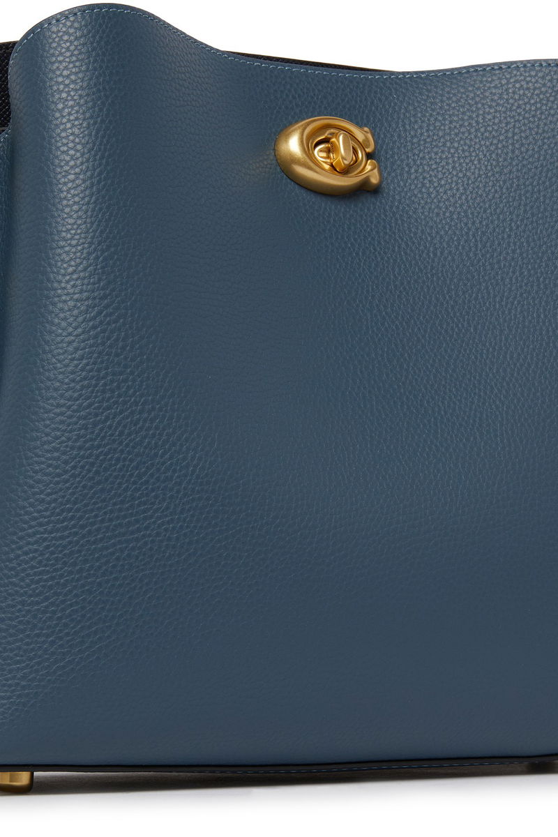 COACH Colorblock Leather Willow Shoulder Bag in B4 Denim | endource