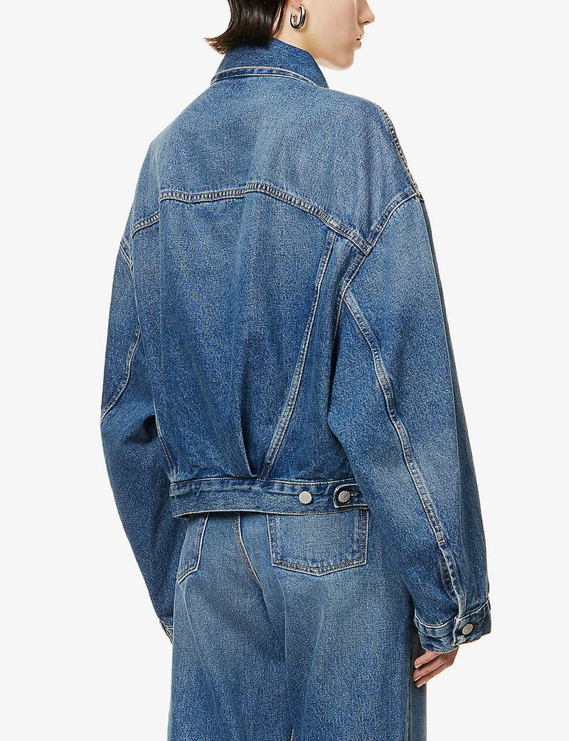 ACNE STUDIOS Morris Oversized Denim Jacket in MIDBLUE | Endource