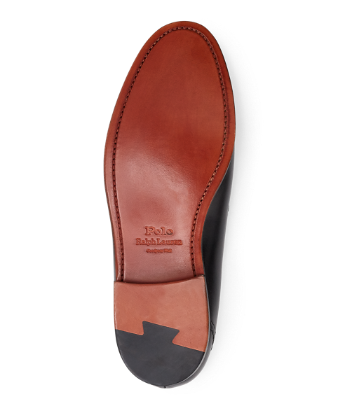 POLO RALPH LAUREN Booth Calfskin Loafer in Black | Endource