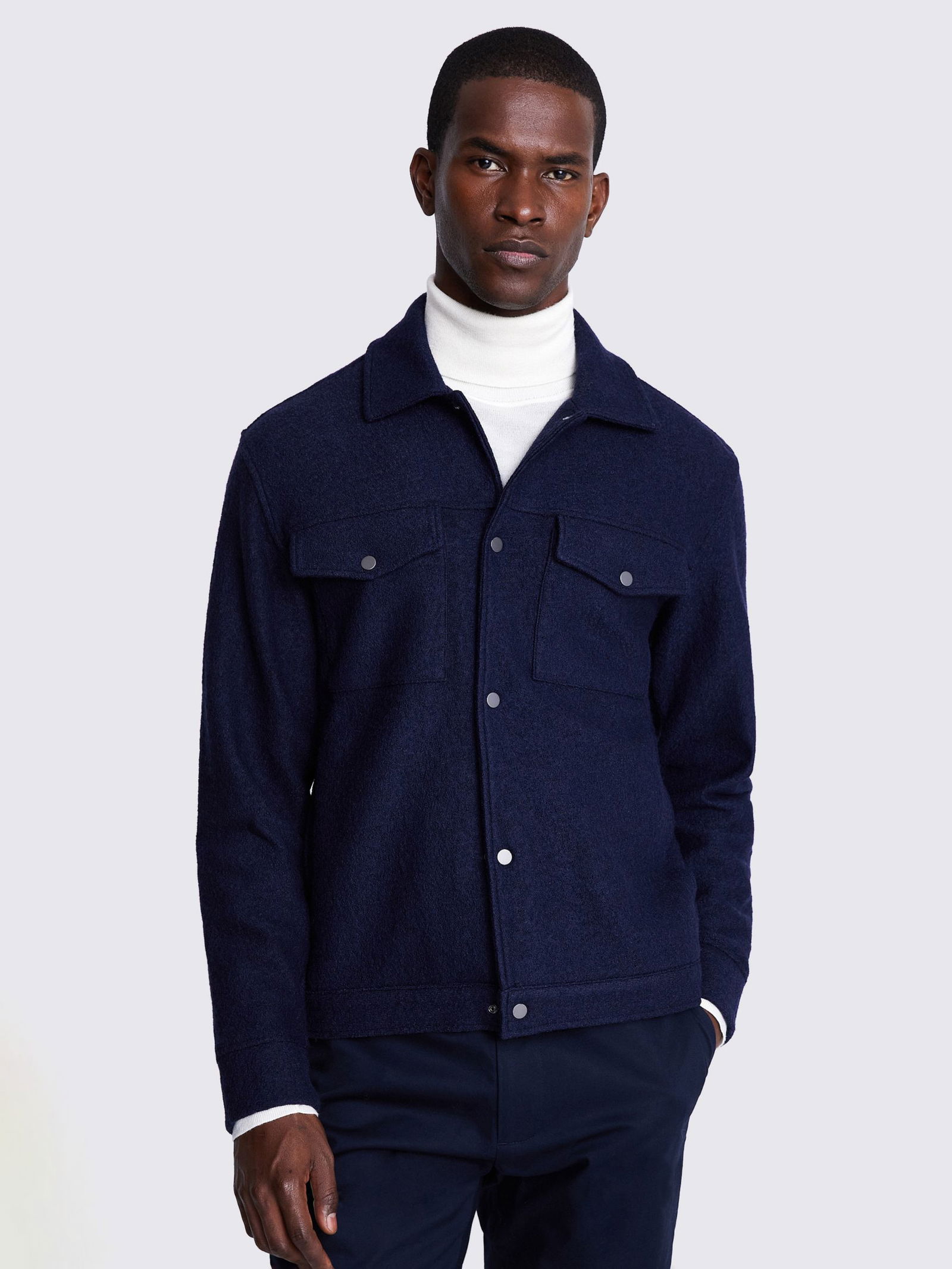 MOSS Moss Boiled Wool Blend Overshirt | endource