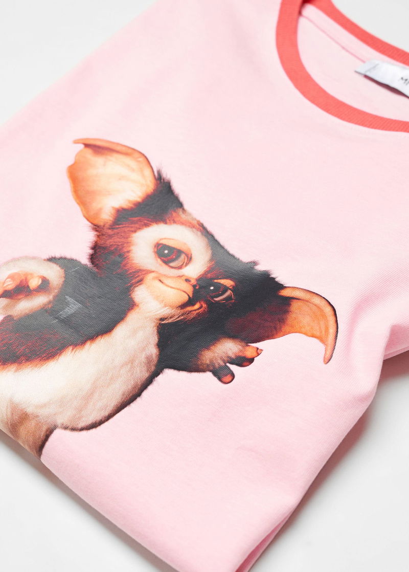 MANGO Gremlins T-Shirt in Pink | endource
