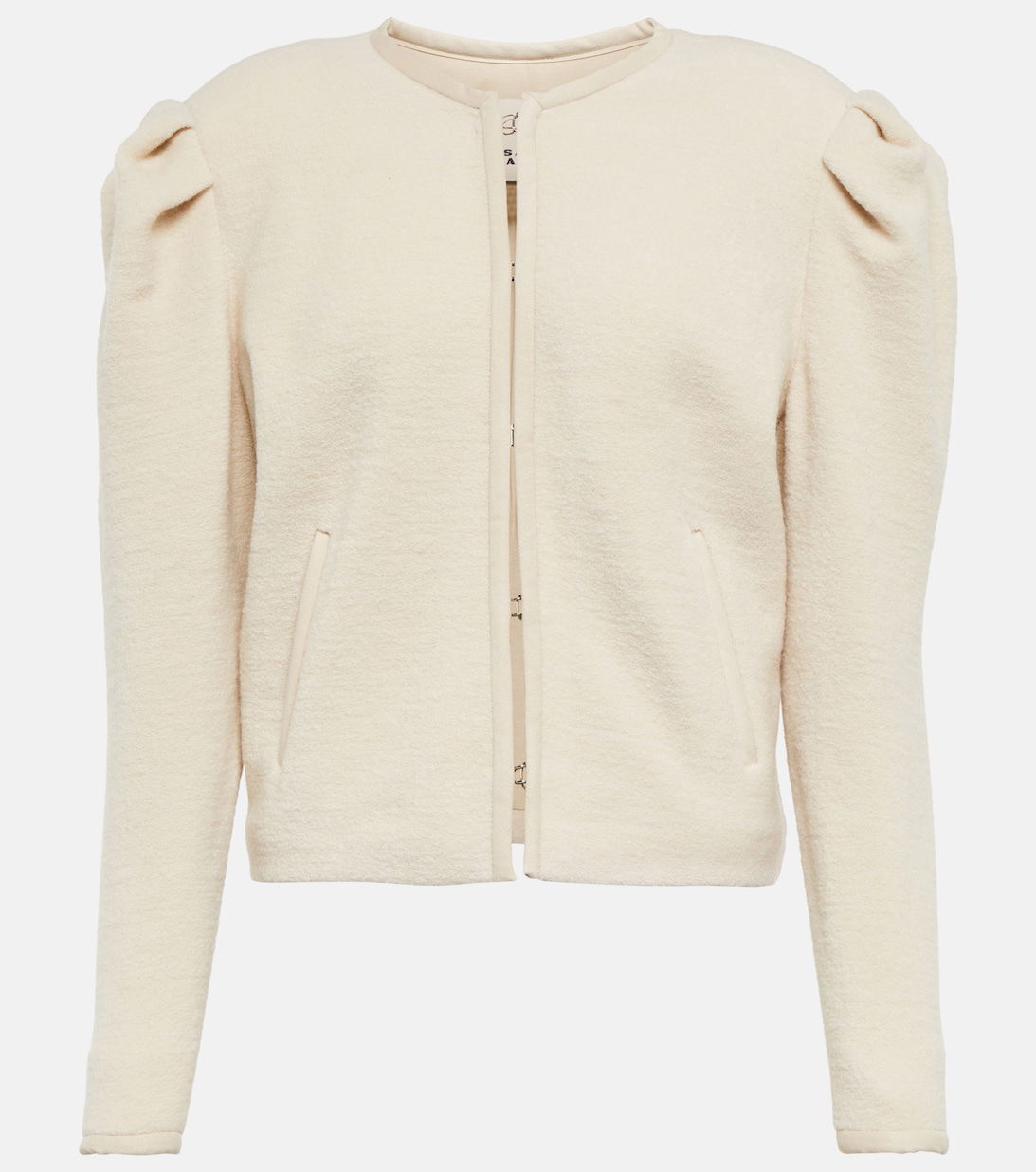 ISABEL MARANT Zingy Wool-Blend Jacket in Beige | endource