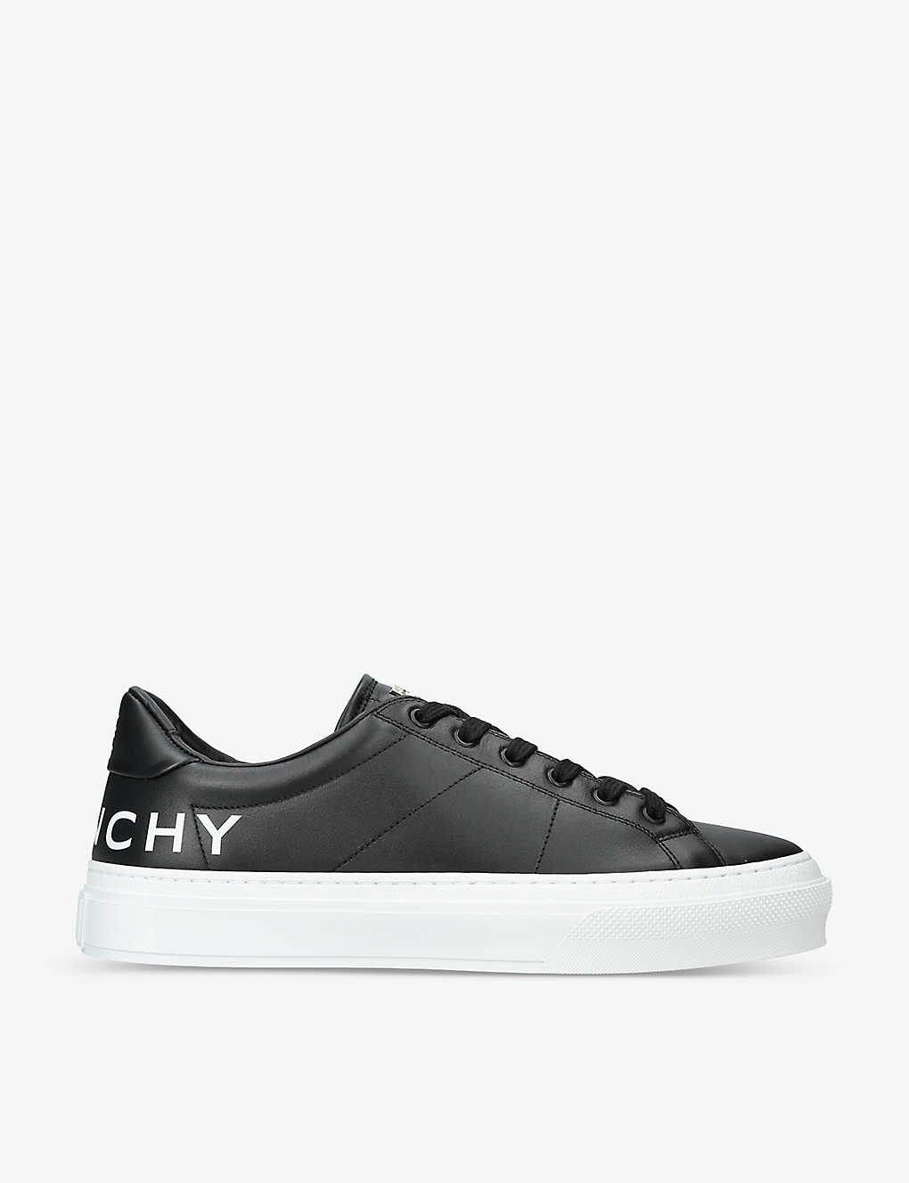 GIVENCHY Givenchy Brand-Embellished Leather Low-Top Trainers in BLK ...