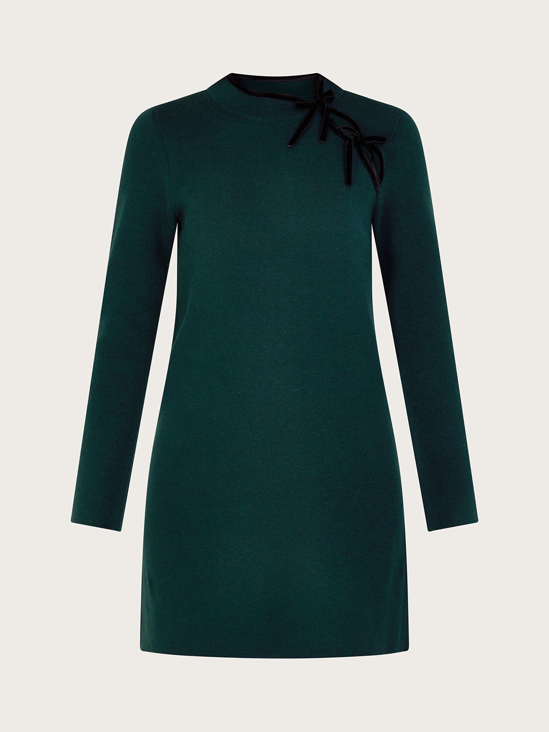 Monsoon Bea Bow Tunic Dress in Green | endource