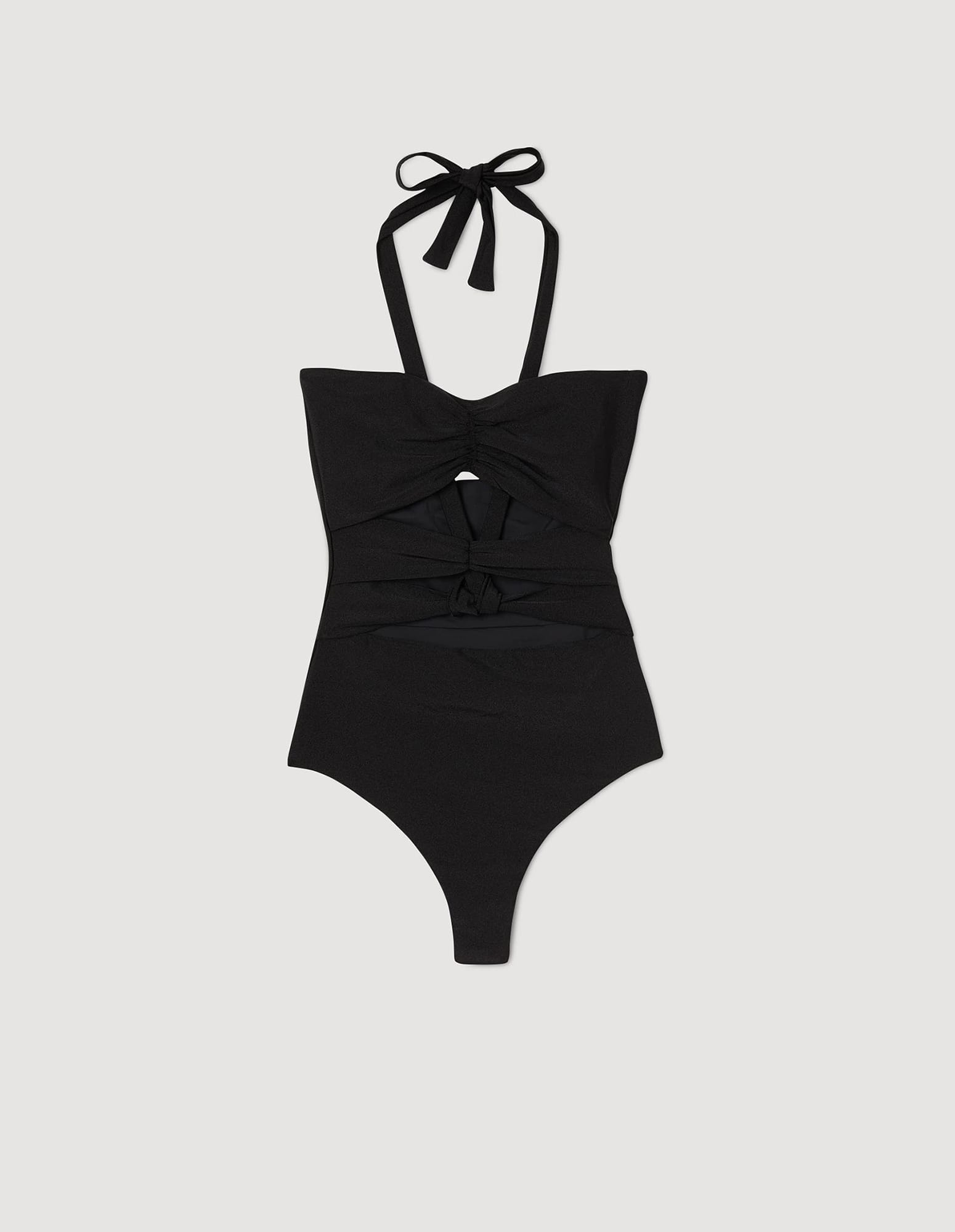 SANDRO One-Piece Openwork Swimsuit With Ties | endource