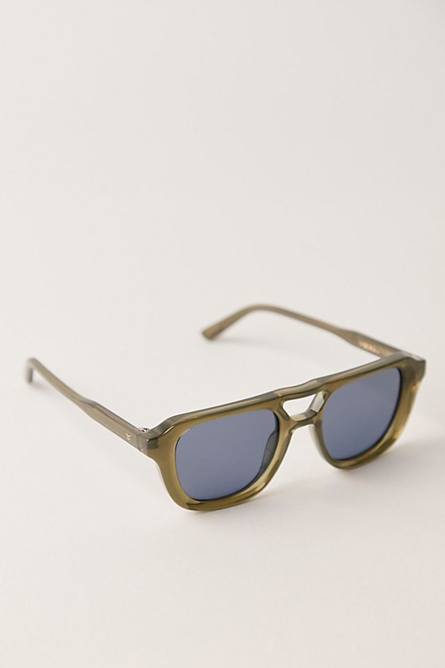FREE PEOPLE Ruby Polarized Sunnies in Olive / Navy | Endource