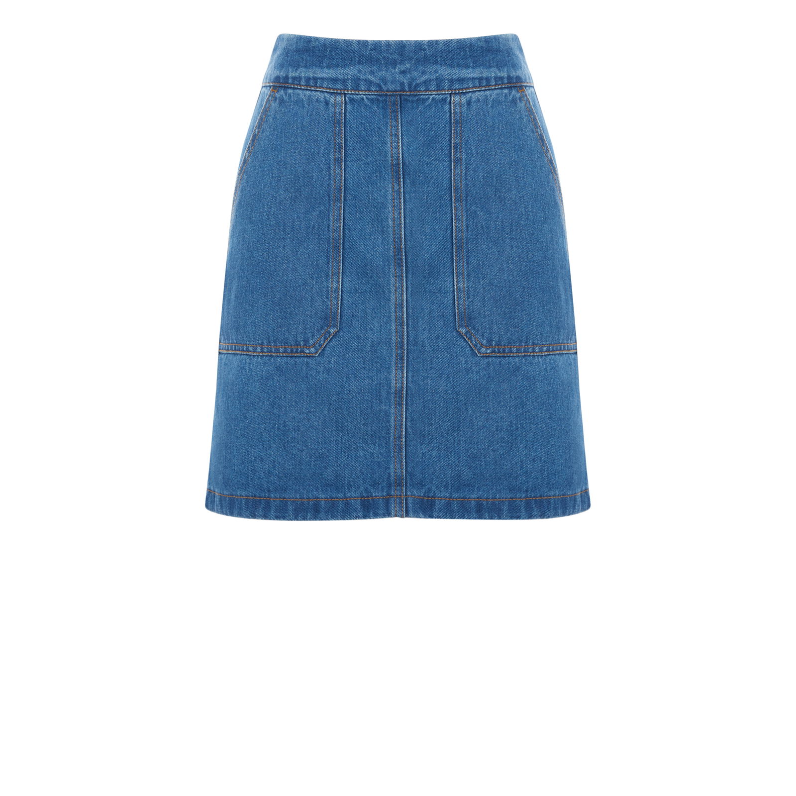Denim Endource Warehouse A Line Denim Skirt WAREHOUSE Pocket A-line ...