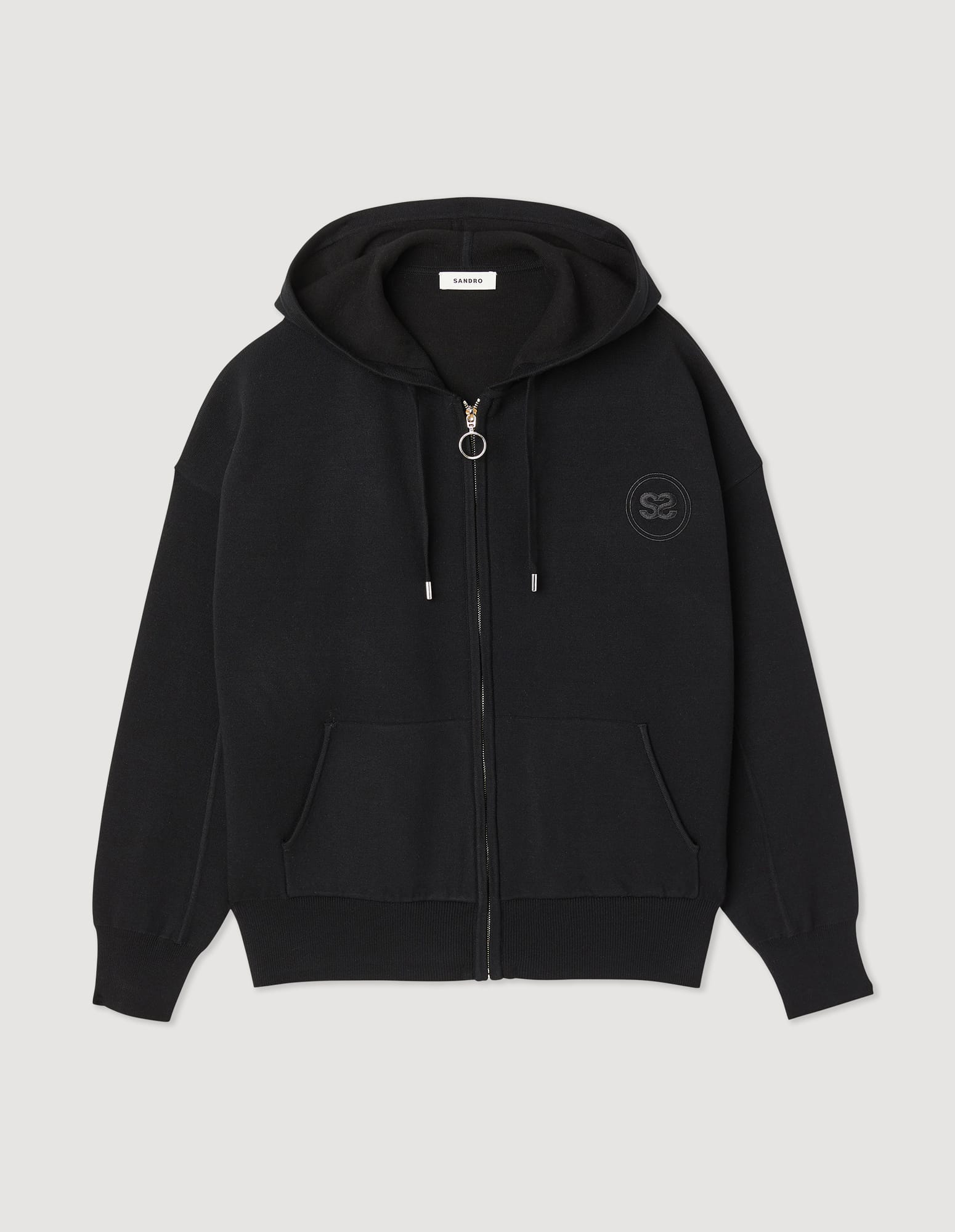 SANDRO Oversized Zip Sweatshirt | endource
