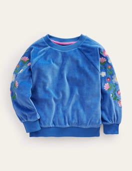 BODEN Embroidered Velour Sweat | Endource