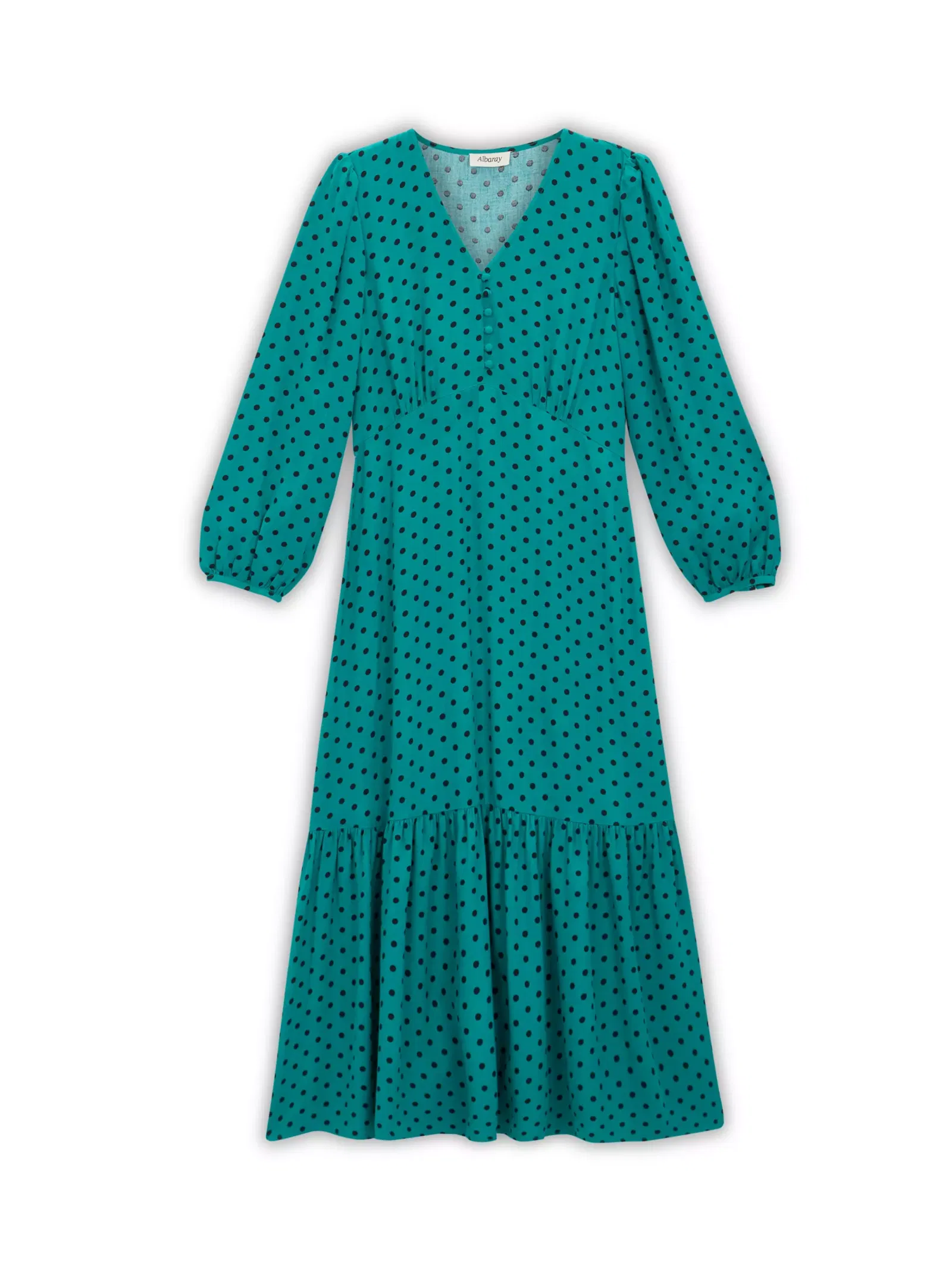 ALBARAY Spot Print Midi Dress | endource